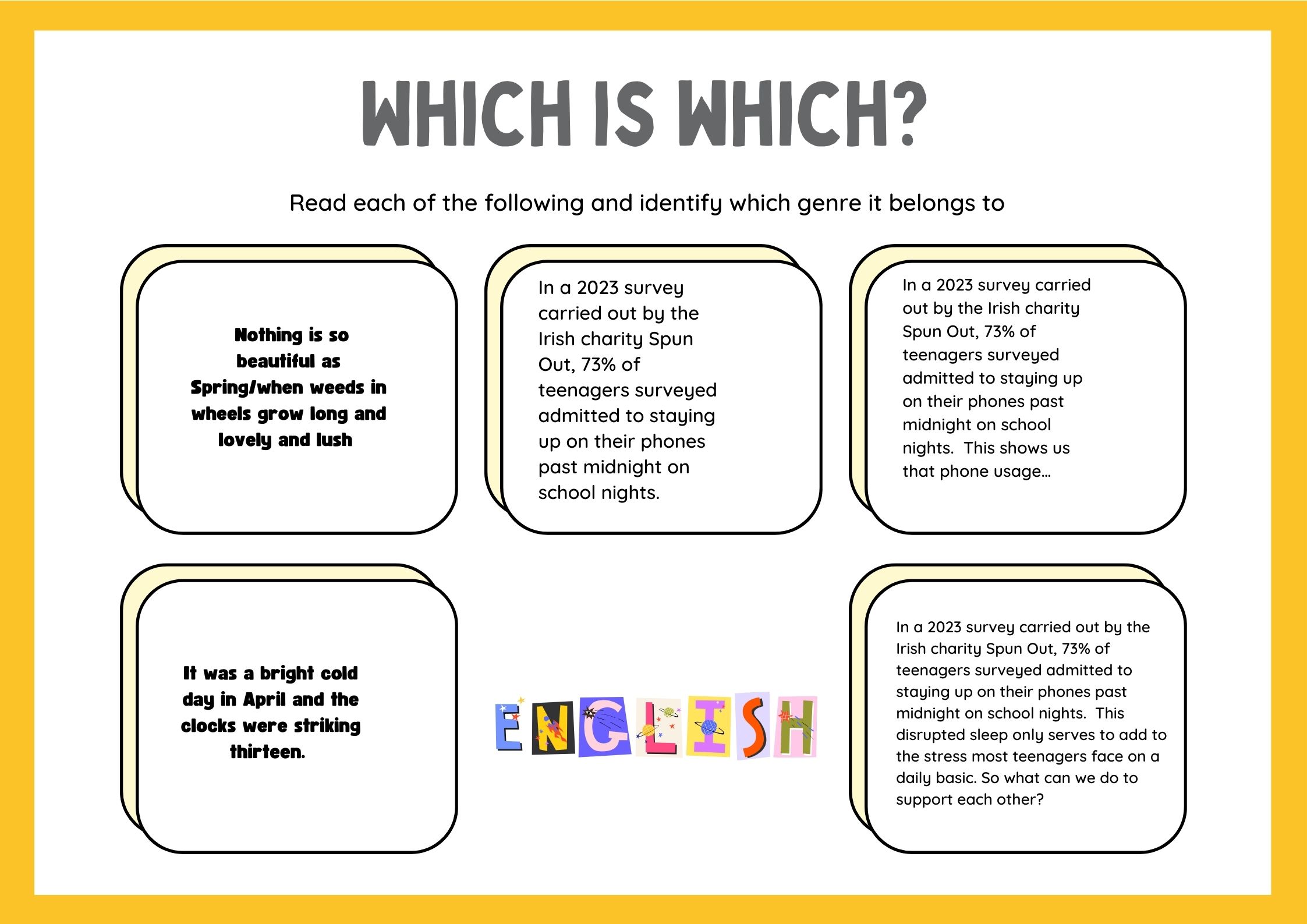 The Language Genres – Ms Cotter's Class